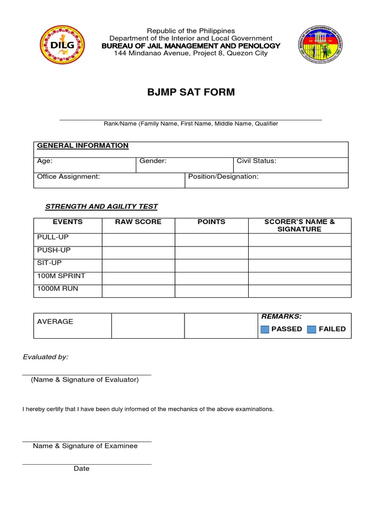 SAT Form | PDF