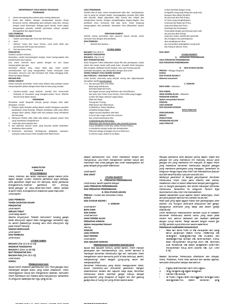 Teks Misa Umat | PDF