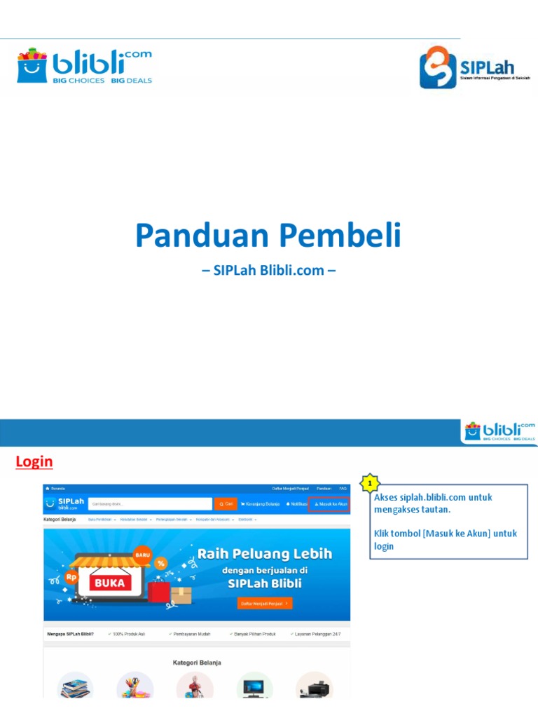 SIPLah Blibli - Com - Panduan Pembeli PDF | PDF