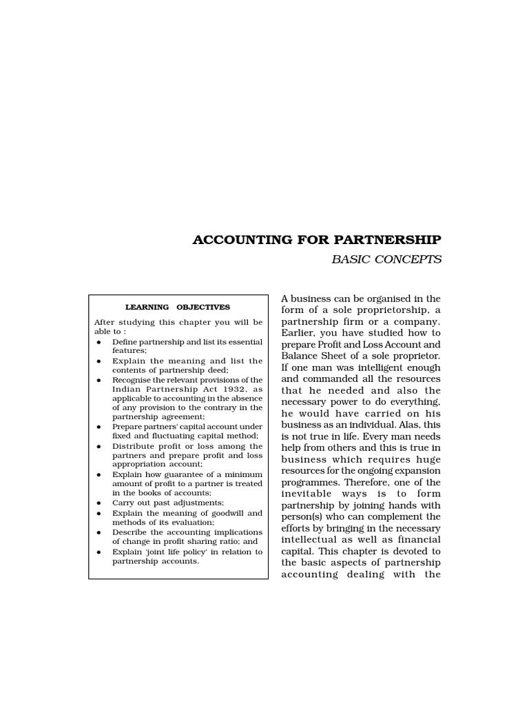 Accounting For Partnership | PDF | Partnership | Debits And Credits