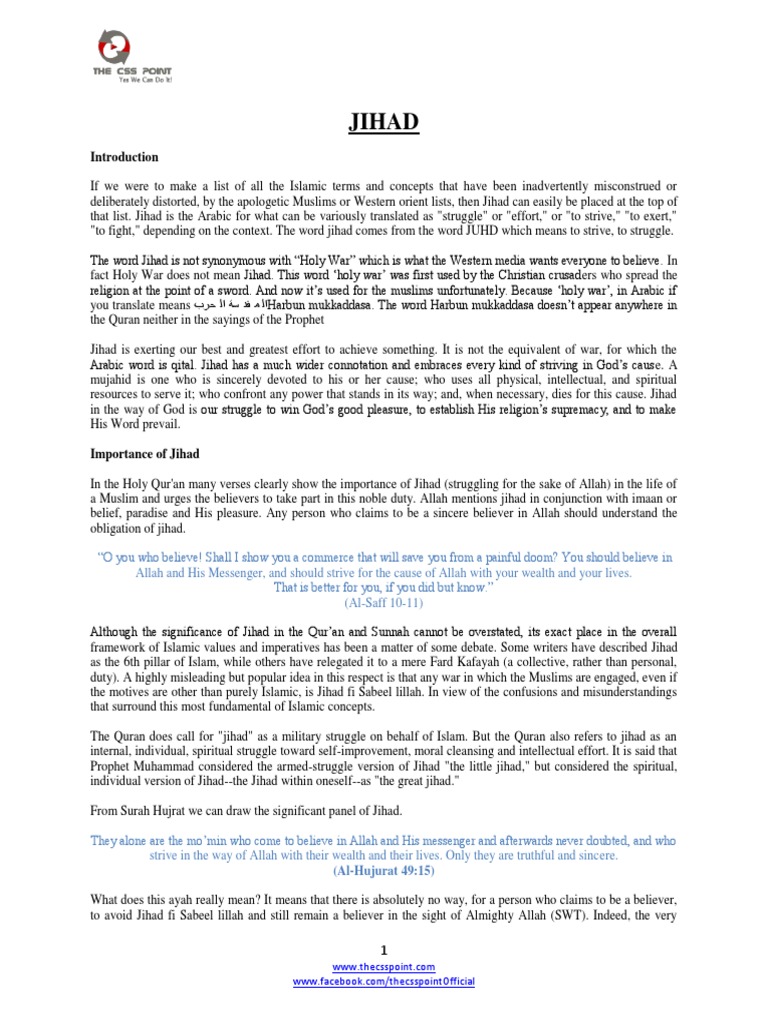 Jihad PDF | PDF | Jihad | Quran