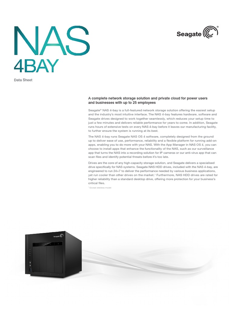 Seagate NAS Storage System Datasheet | PDF | Operating System | Digital ...