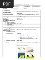 DETAILED LESSON PLAN (Simple Interest) | PDF | Formula | Interest