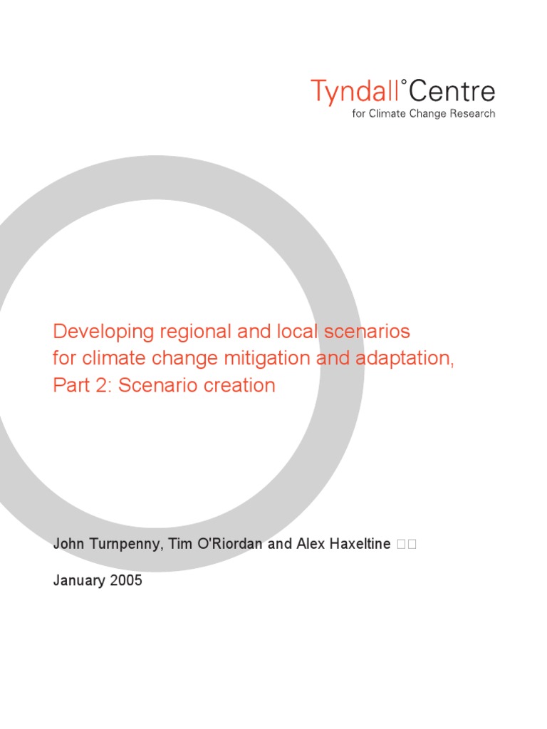 Developing Regional and Local Scenarios For Climate Change Mitigation ...