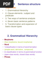 The Five Sentence Structures (SV, SVC, SVO, SVOO, SVOC) | PDF | English ...