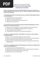 Communication Style Self-Assessment Questionnaire | PDF | Aggression ...