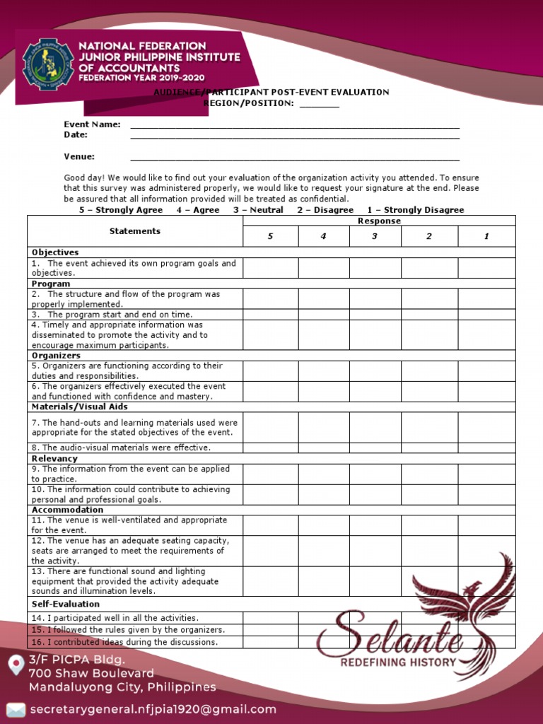 Evaluation Form Naqdown | PDF | Cognition | Psychological Concepts
