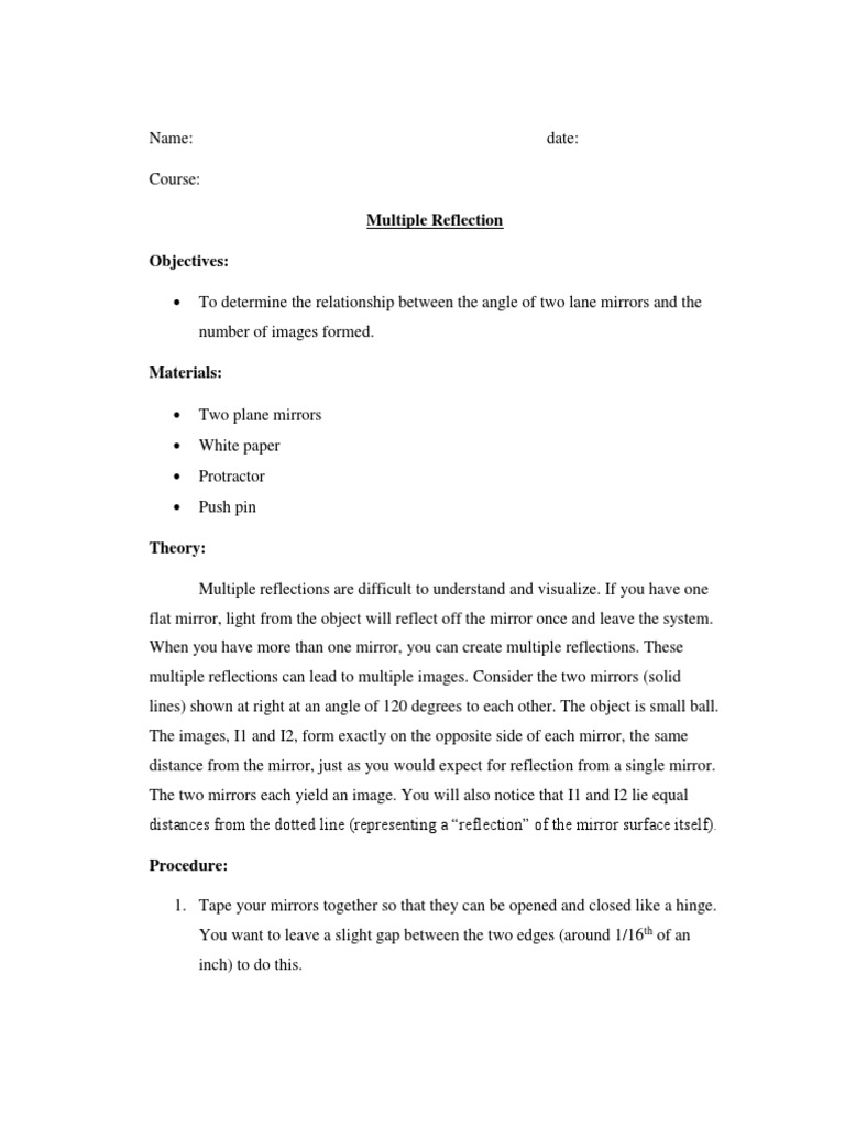 Multiple Reflection Objectives | Download Free PDF | Reflection ...