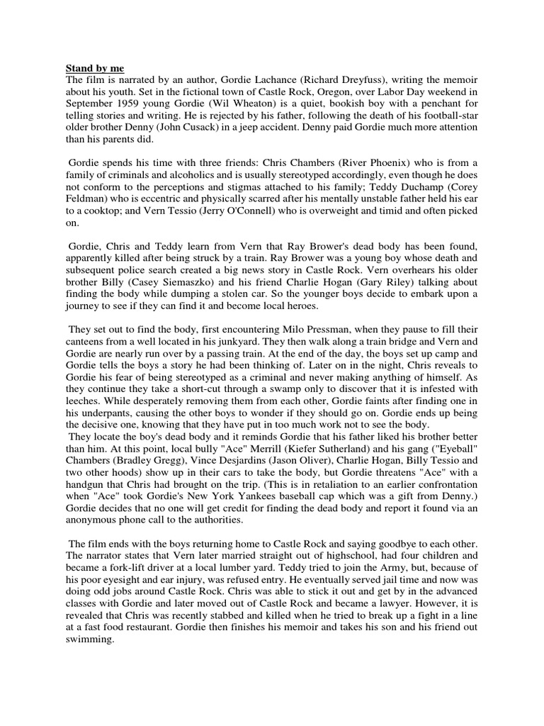 Stand by Me Notes | PDF