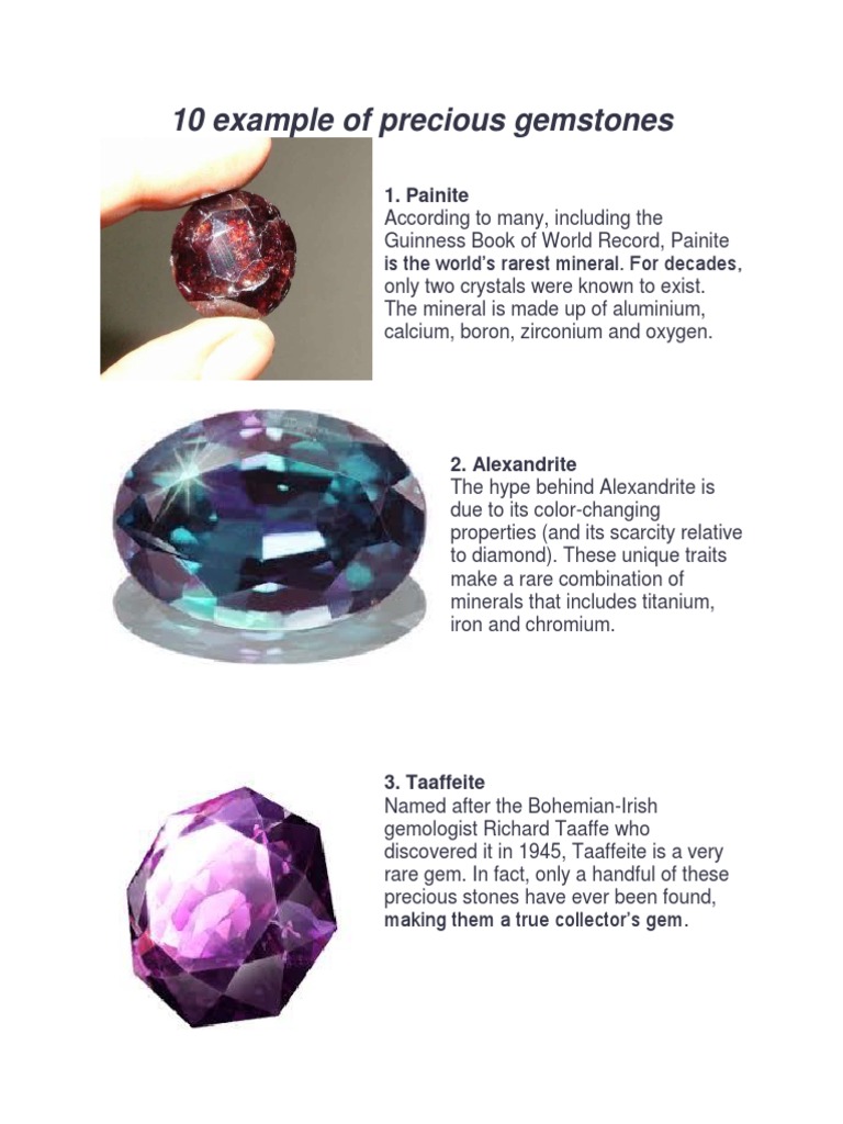 10 Example of Precious Gemstones | PDF