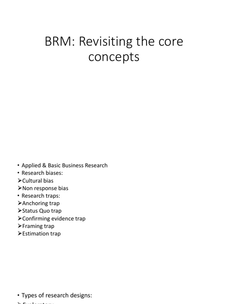 BRM: Revisiting The Core Concepts | PDF