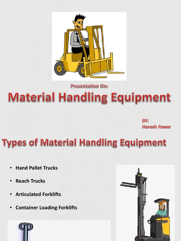 Material Handling Equipments | PDF | Forklift | Pallet
