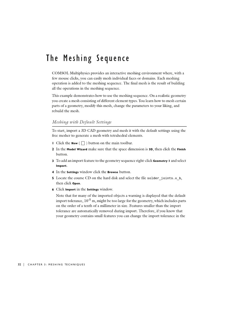 The Meshing Sequence: Meshing With Default Settings | PDF | Printed Circuit Board | 3 D Computer ...