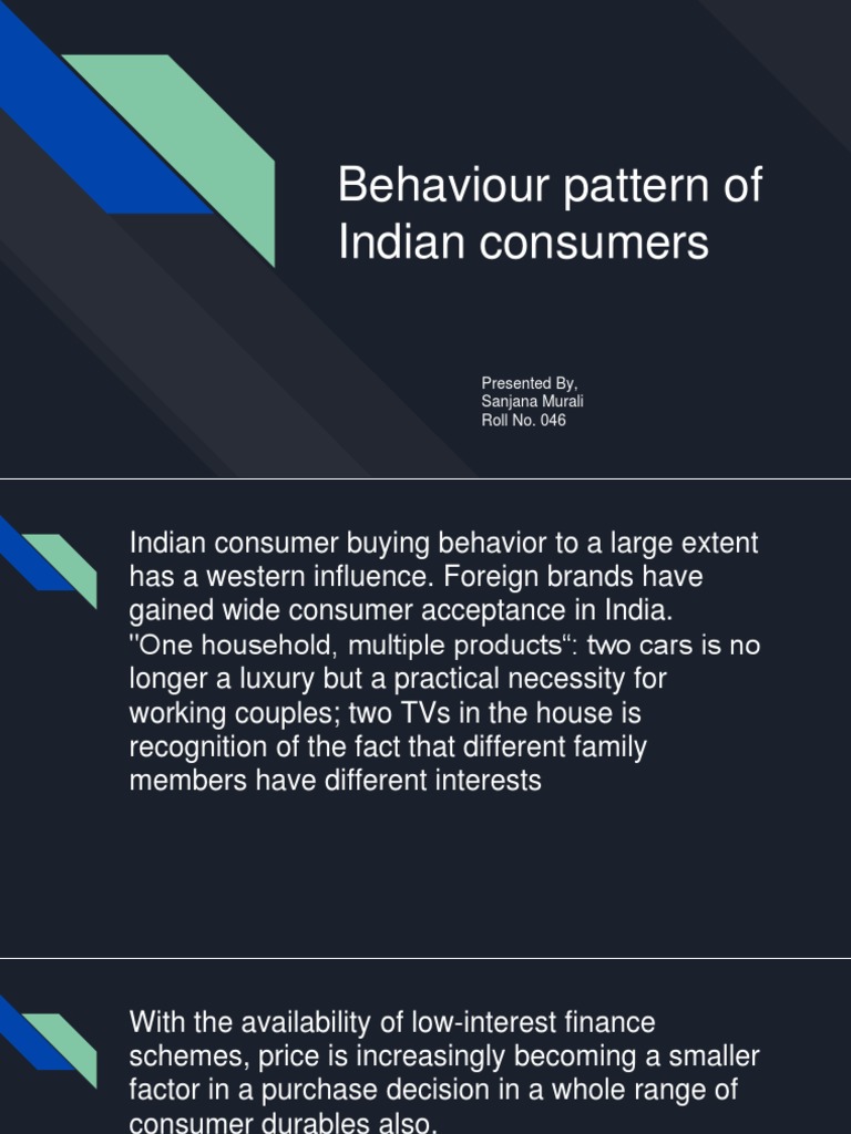 Behaviour Pattern of Indian Consumers | PDF | Consumer Behaviour ...