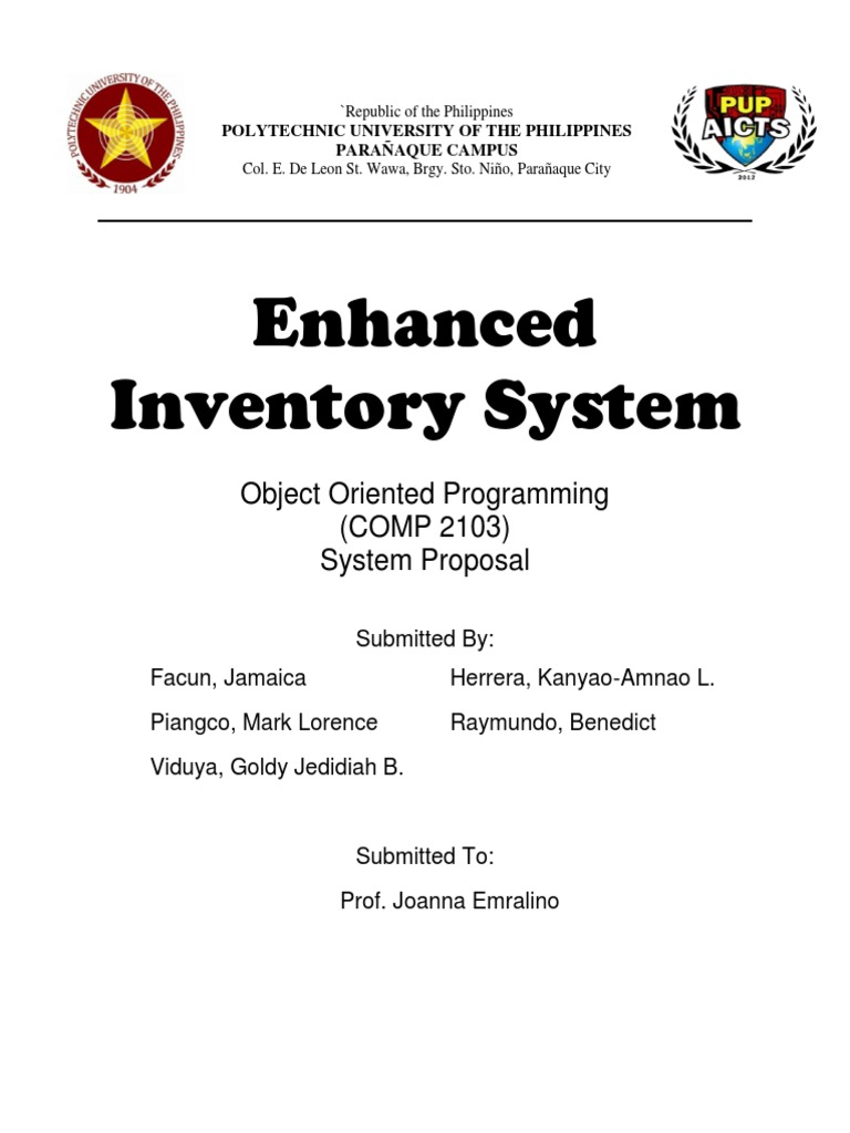 Inventory System Docu | Download Free PDF | User (Computing) | Inventory