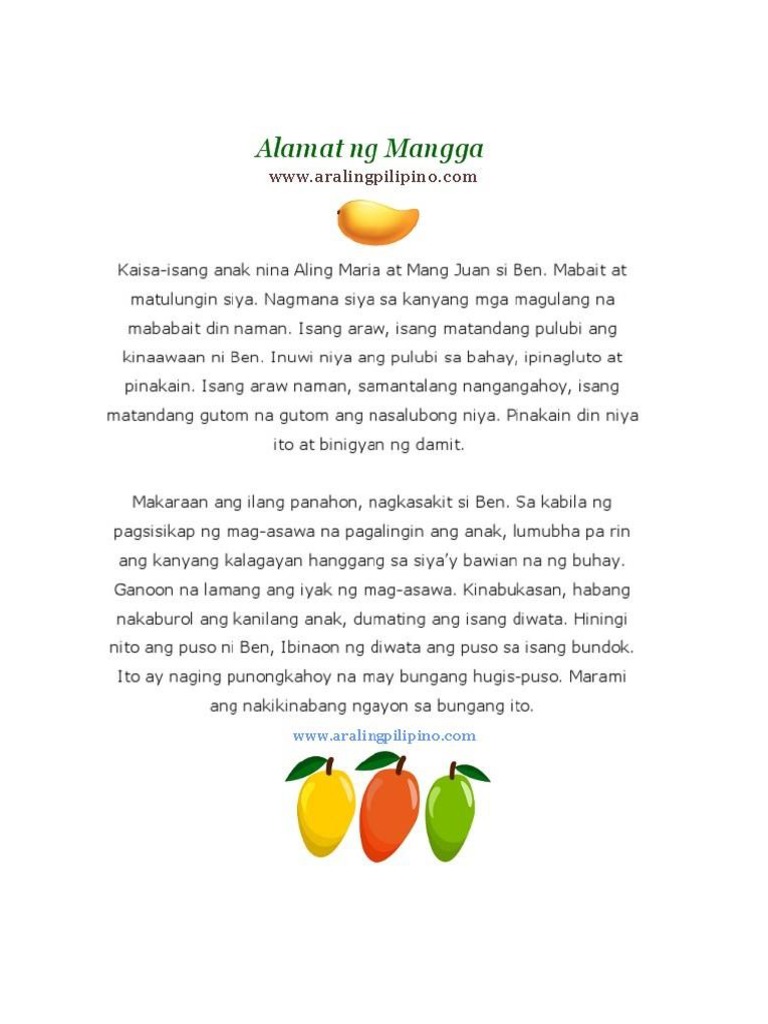 Halimbawa Ng Alamat Mga Tula At Halimbawa NG Mga Alamat | PDF