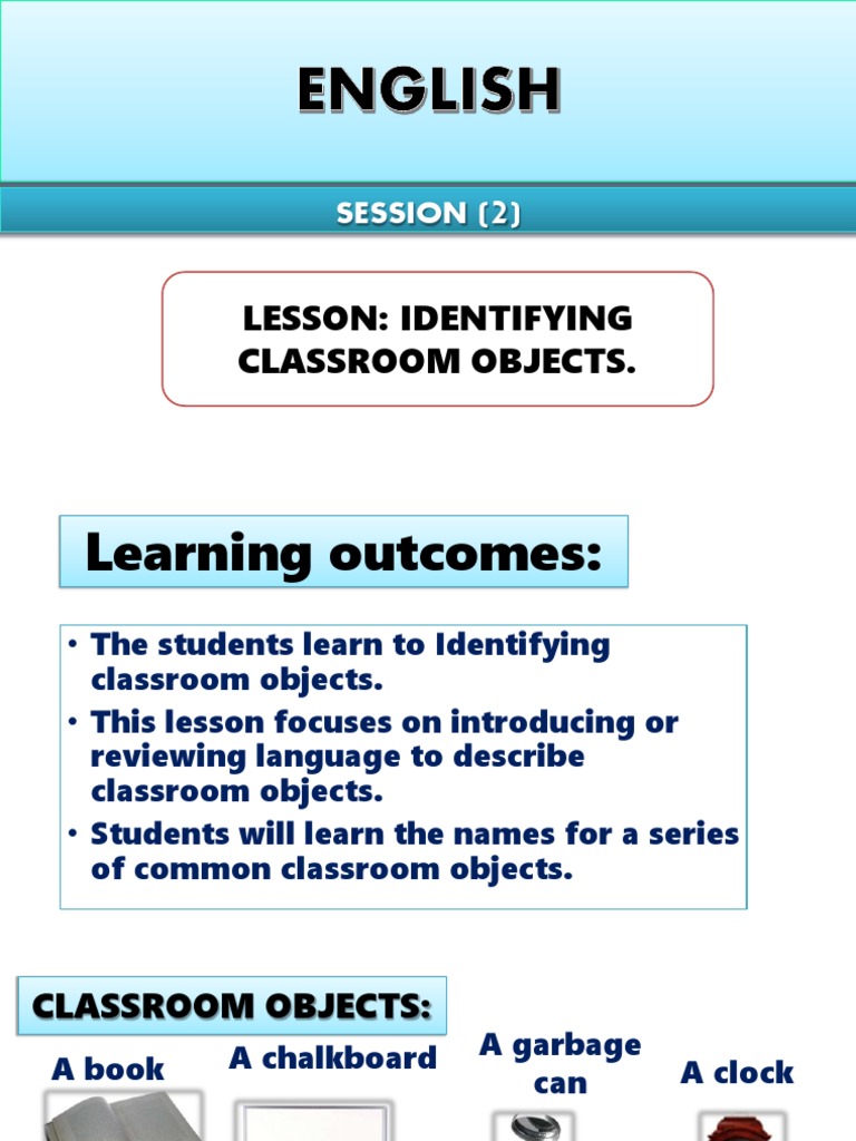 Session: Lesson: Identifying Classroom Objects | PDF