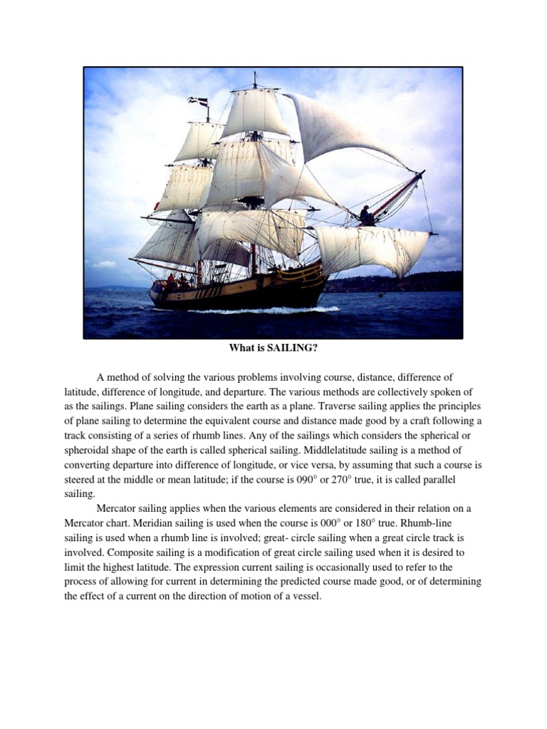 What Is Sailing | PDF | Latitude | Sail