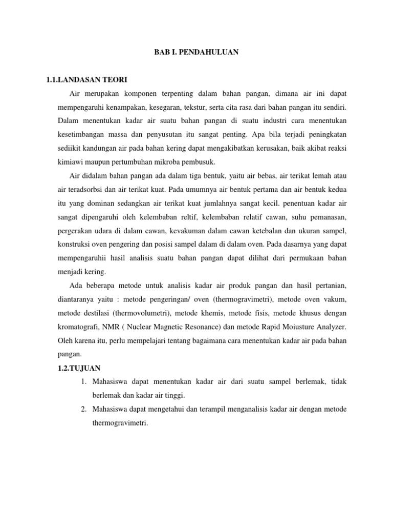 Bab 1,2,3 Analisis Kadar Pati | PDF