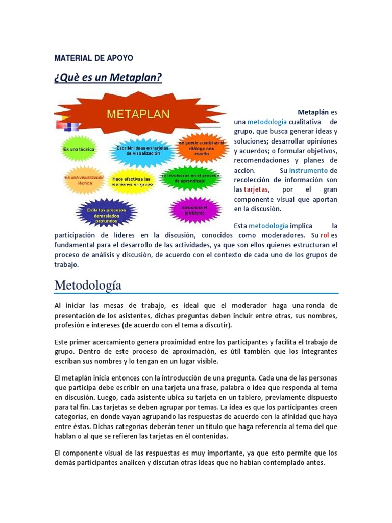 Qué Es Un Metaplán | Descargar gratis PDF | Cognición | Sicología