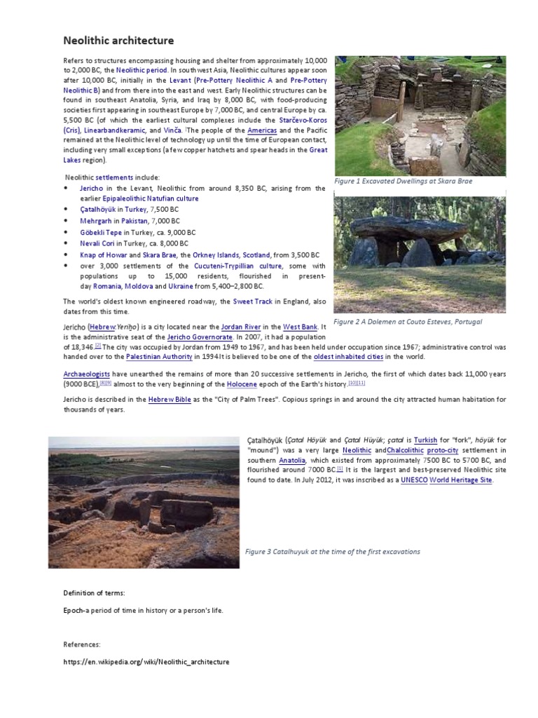 Neolithic Architecture and Settlements | PDF | Neolithic | Holocene