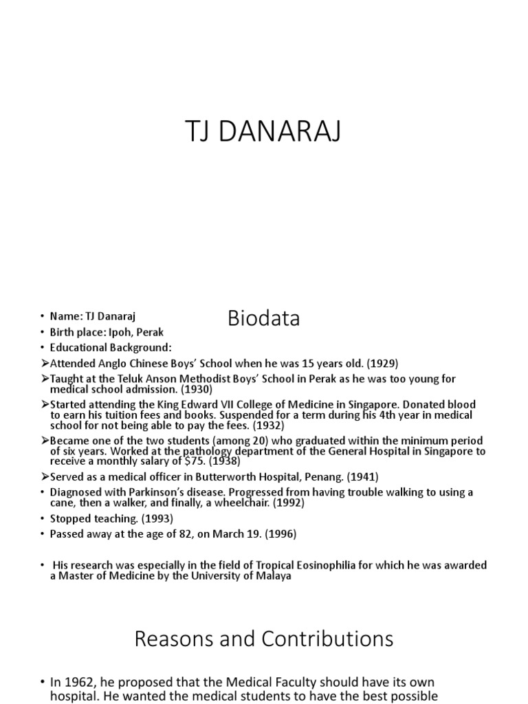 TJ Danaraj - Read-Only | PDF | Medical School | Physician