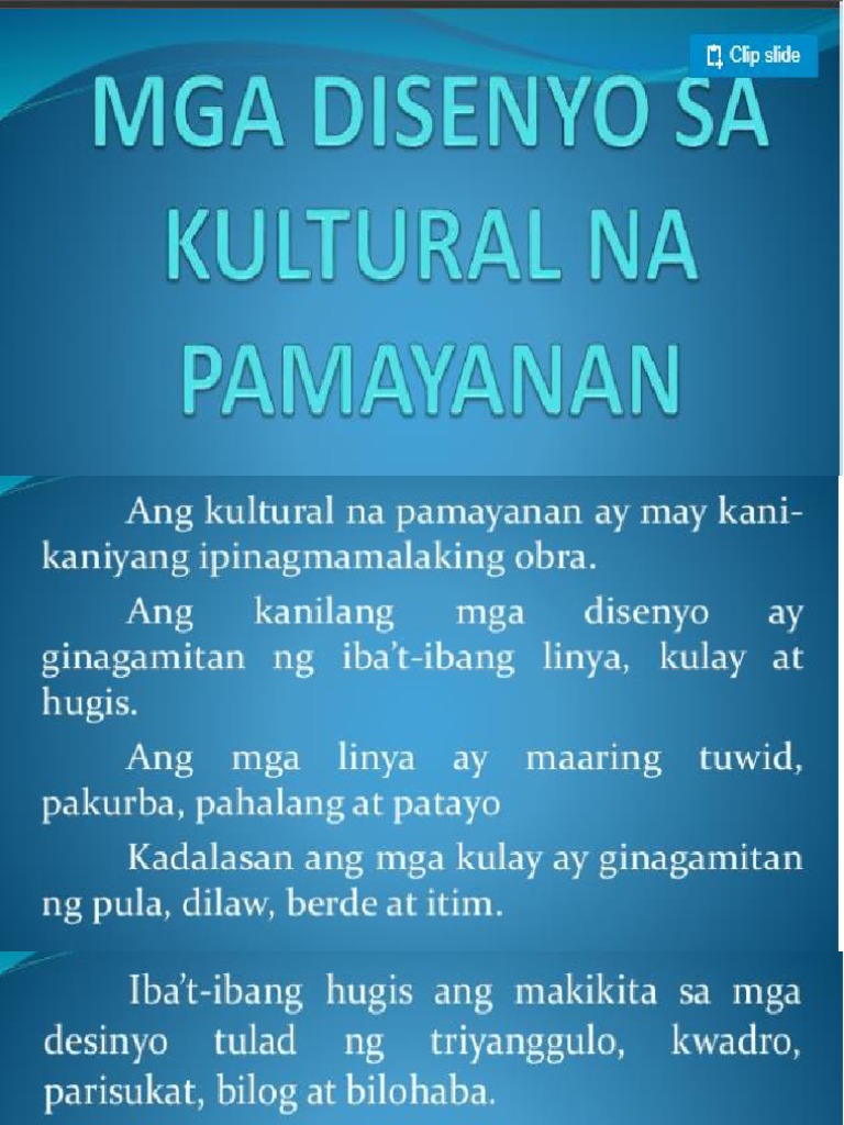 Mga Katutubong Disenyo | PDF
