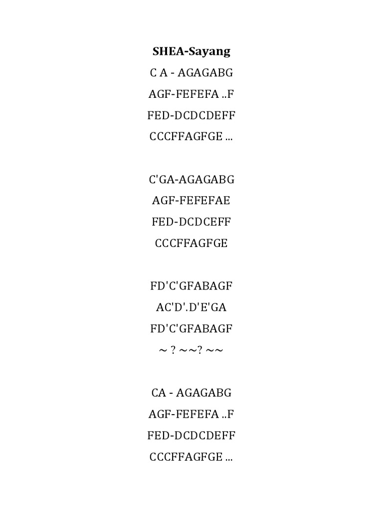 C A - Agagabg Agf-Fefefa ..F Fed-Dcdcdeff Cccffagfge ... : SHEA-Sayang ...
