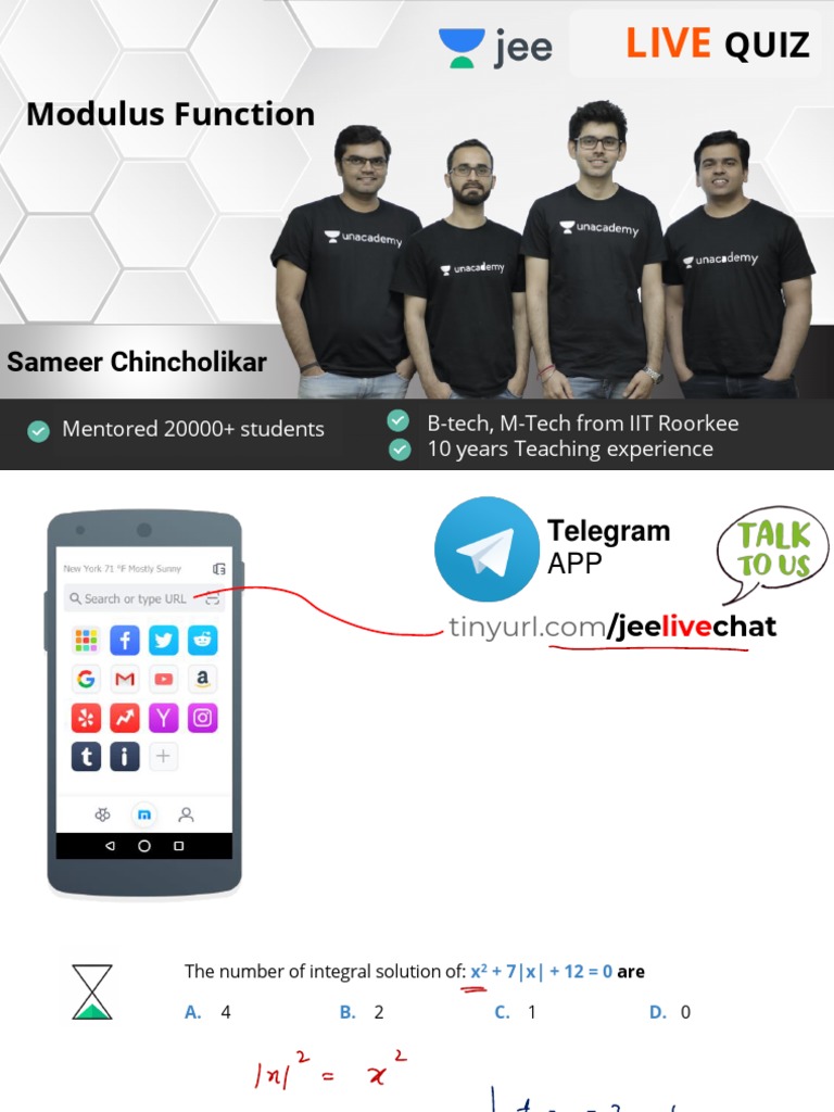 Modulus Function: Sameer Chincholikar | PDF | Teaching Methods & Materials