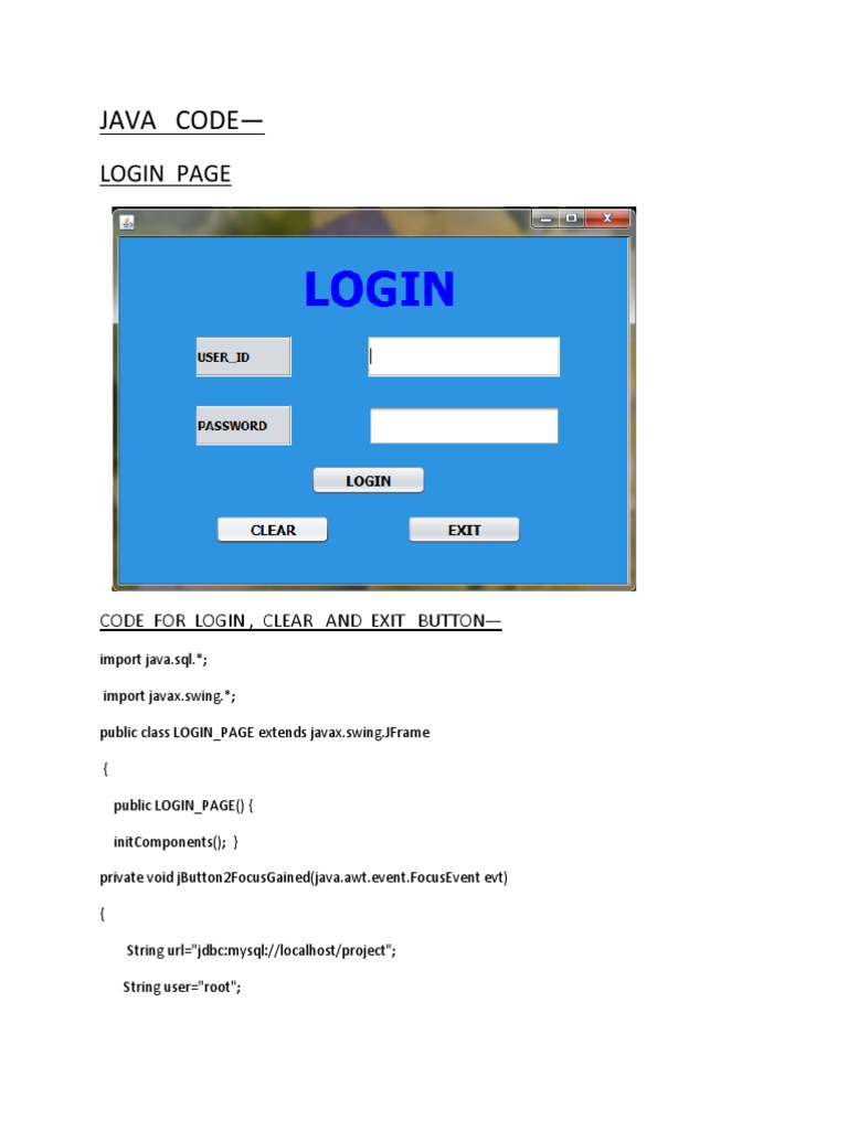 Java Login and Cafe Management Code | PDF | Computer Programming | Data ...