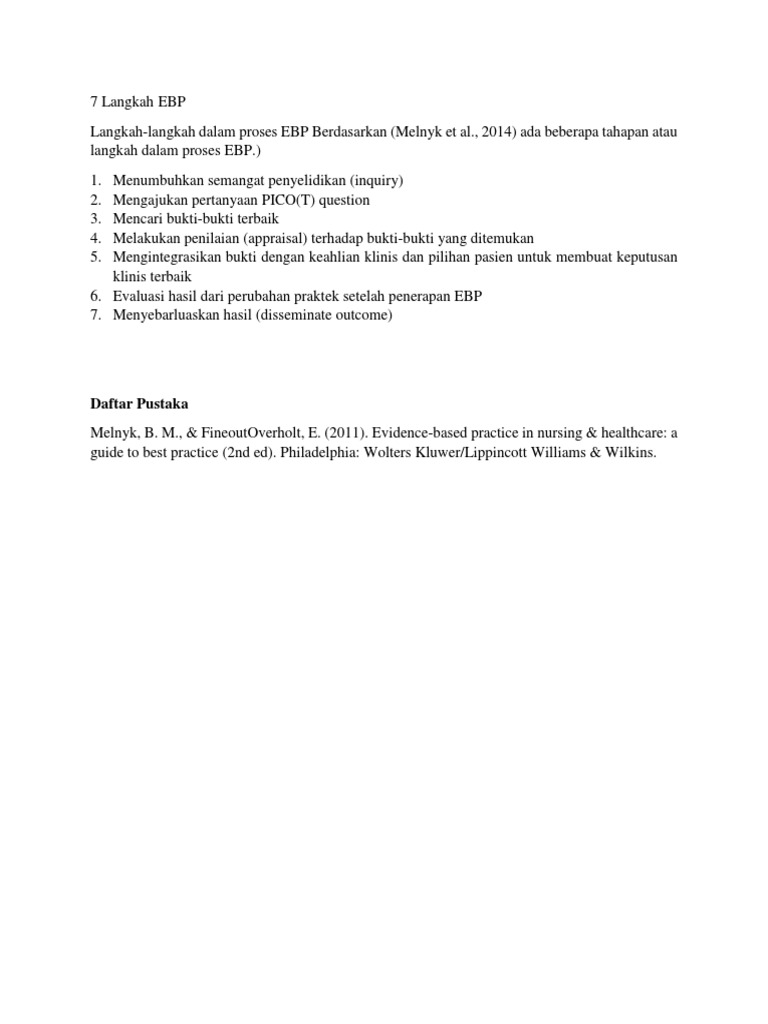 7 Langkah EBP | PDF | Sains & Matematika