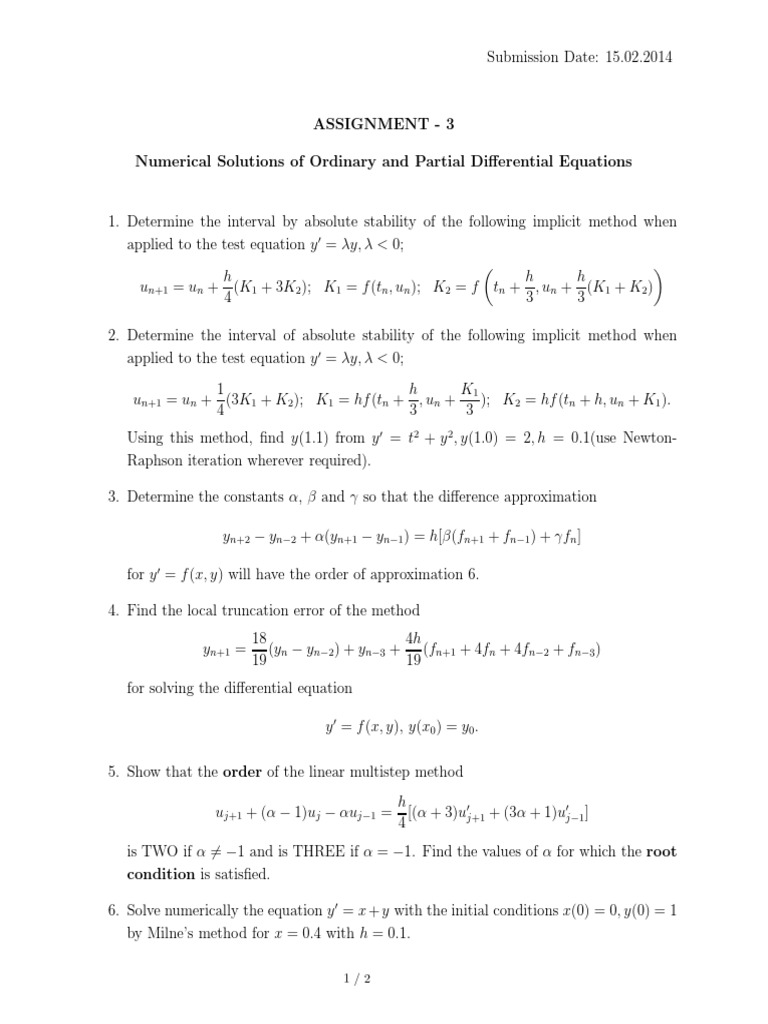Partial Differential Equations Question Paper | PDF | Mathematics Of ...