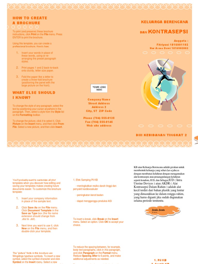 How to Create an Informative Brochure on Family Planning and ...