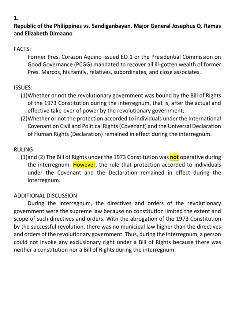 Republic of The Philippines vs. Sandiganbayan, Major General Josephus Q ...