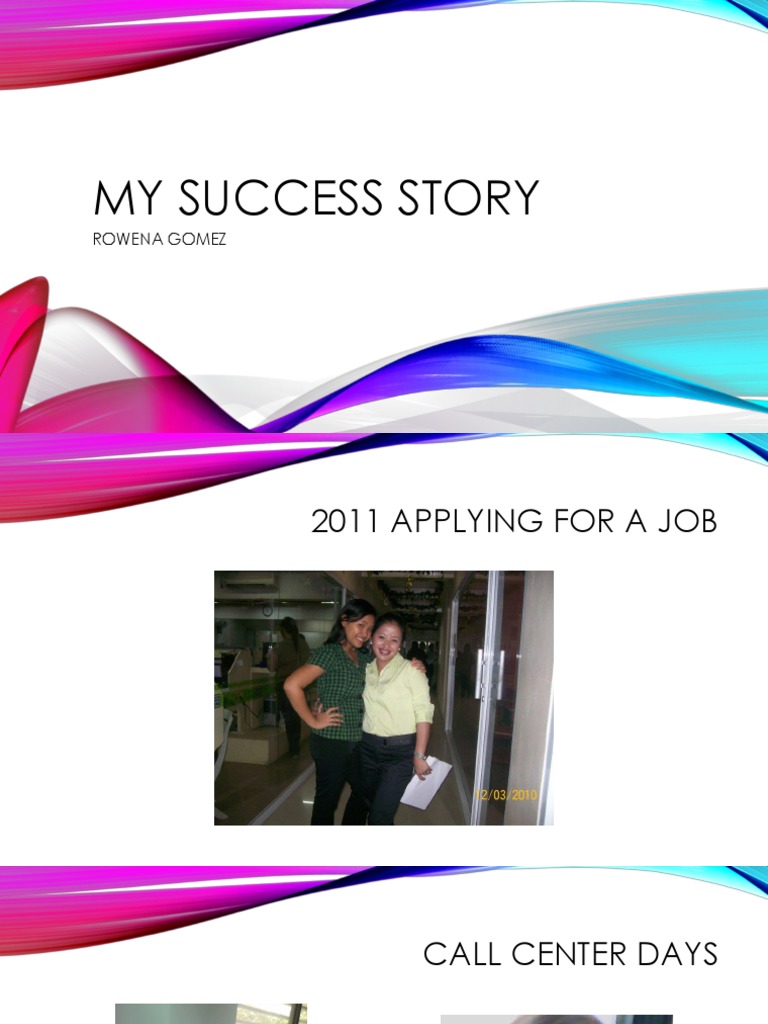 Rowena Gomez's Success Journey | PDF | Career & Growth