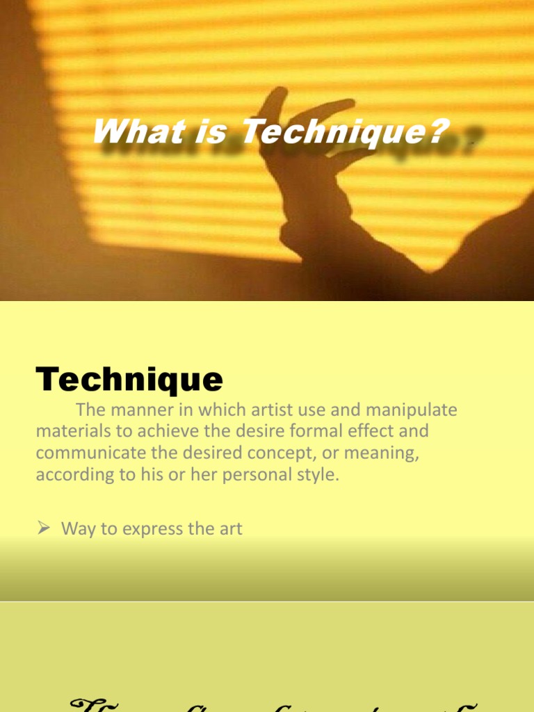 What Is Technique? | PDF | Installation Art