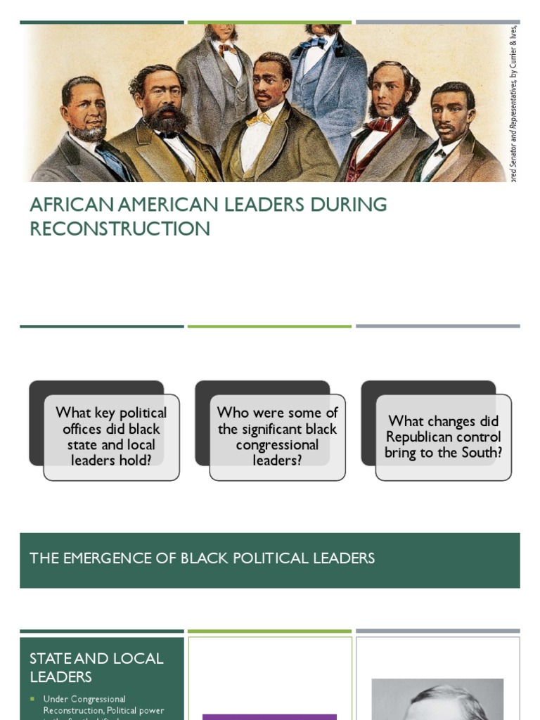Black Leaders | PDF | Reconstruction Era | Southern United States