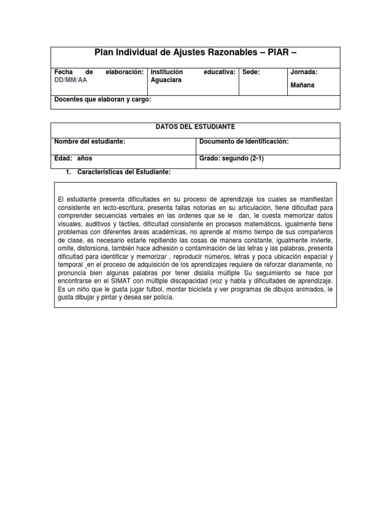 PIAR | PDF | Aprendizaje | Aprendiendo estilos