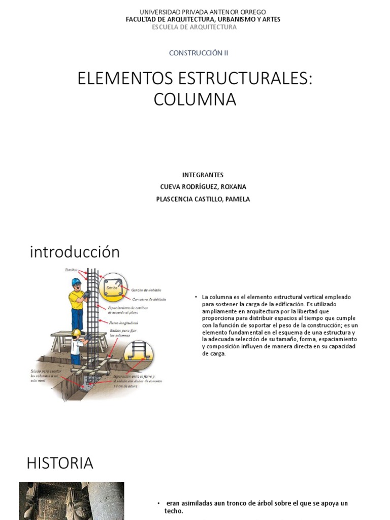 Columnas en Construcción: Definición y Tipos | PDF | Columna | Hormigón