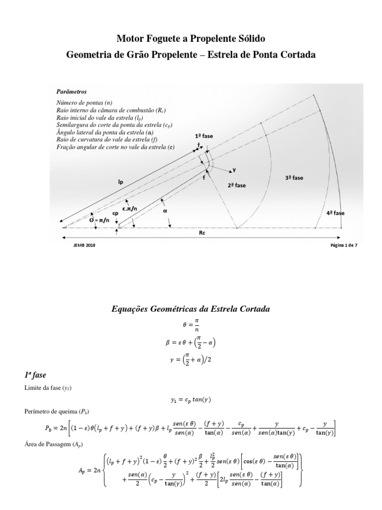 Motor Foguete A Propelente Sólido Geometria de Grão Propelente ...
