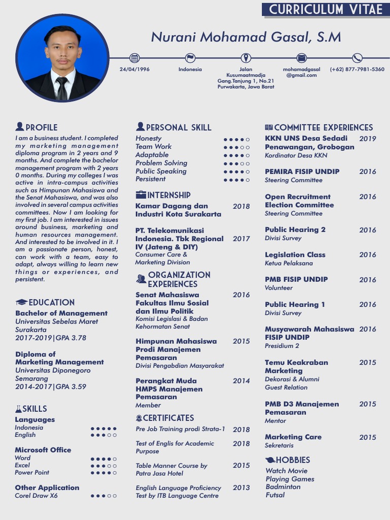 CV Nurani Mohamad Gasal | PDF | Learning | Behavior Modification