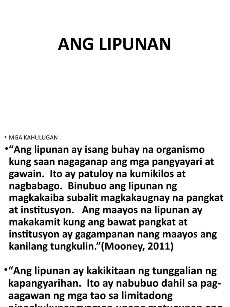 Ang Lipunan | PDF