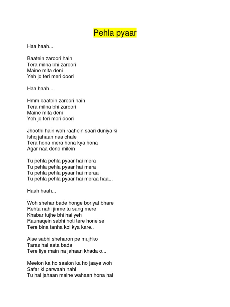 Pehla Pyaar | PDF