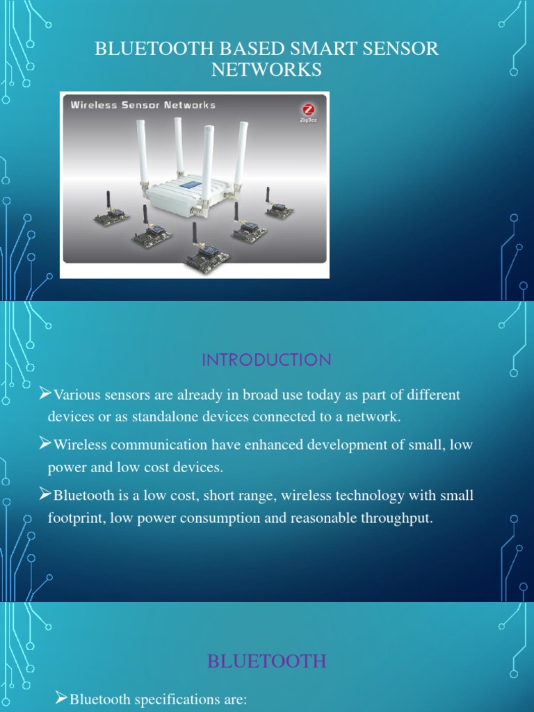 Bluetooth Based Smart Sensor Networks | PDF | Bluetooth | Wireless ...