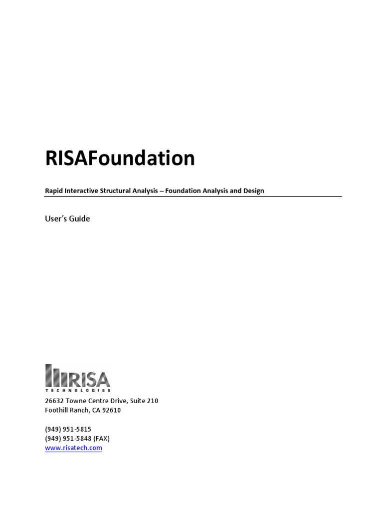 Risafoundation: User'S Guide | PDF | Spreadsheet | Menu (Computing)