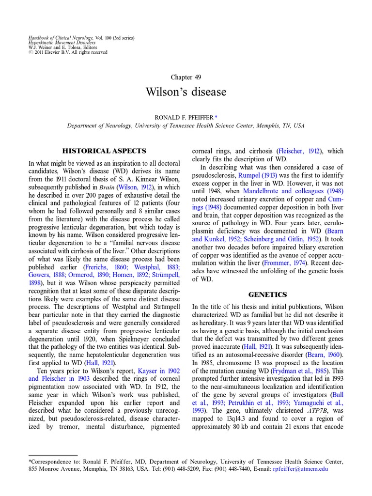 Wilson Disease | PDF | Psychosis | Hepatitis