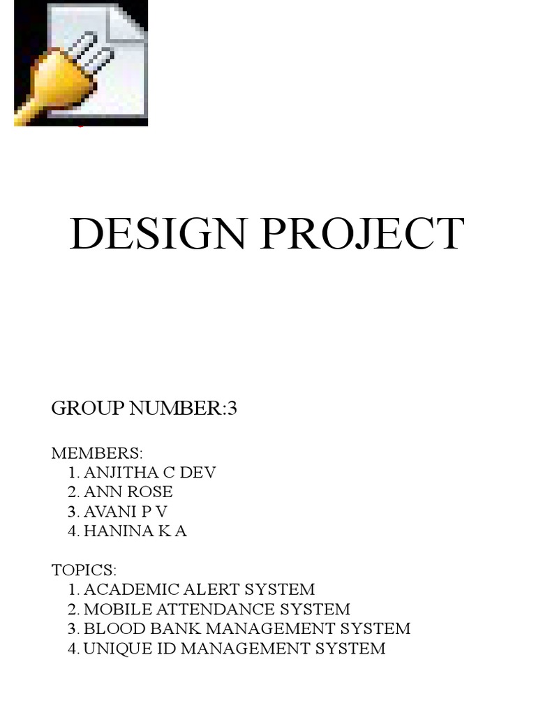 Design Project: Group Number:3 | PDF | Identity Document | Mobile App