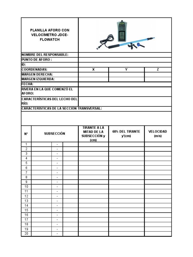 Planillas Aforo | PDF