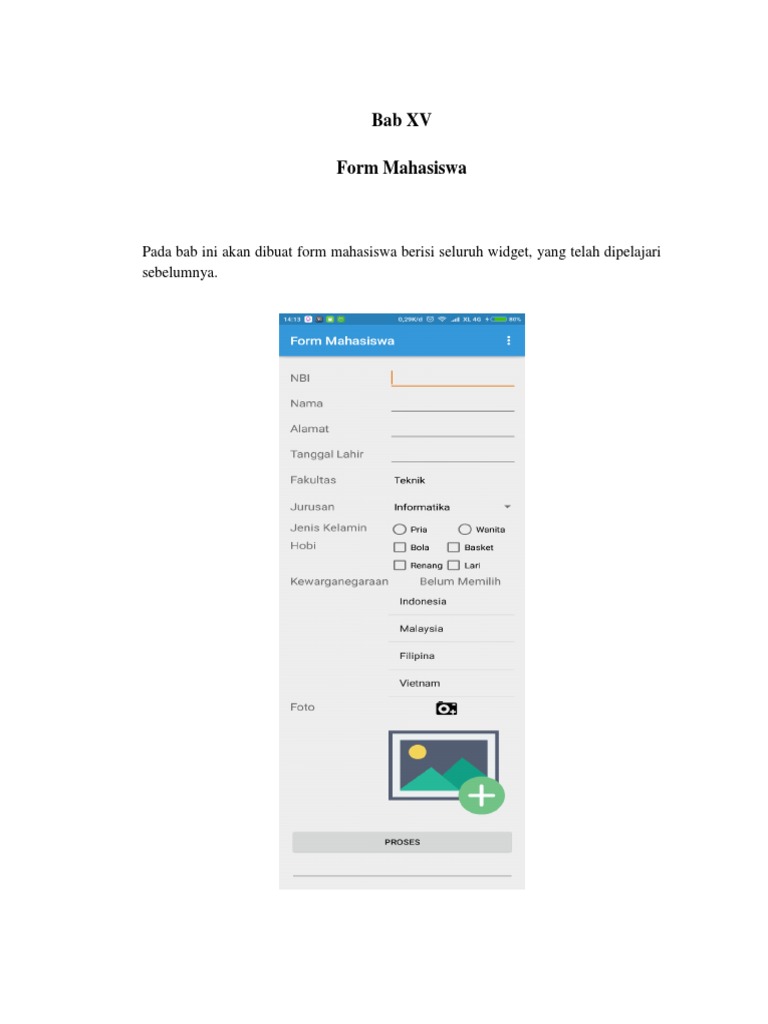 Form Sederhana Android Pdf Android Operating System System Software