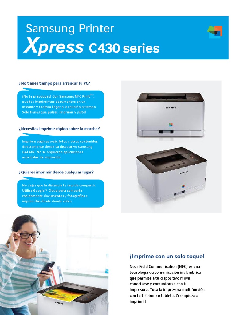 Impresora Samsung Xpress SL c430w | PDF | Impresora (Computación) | Tecnología de medios